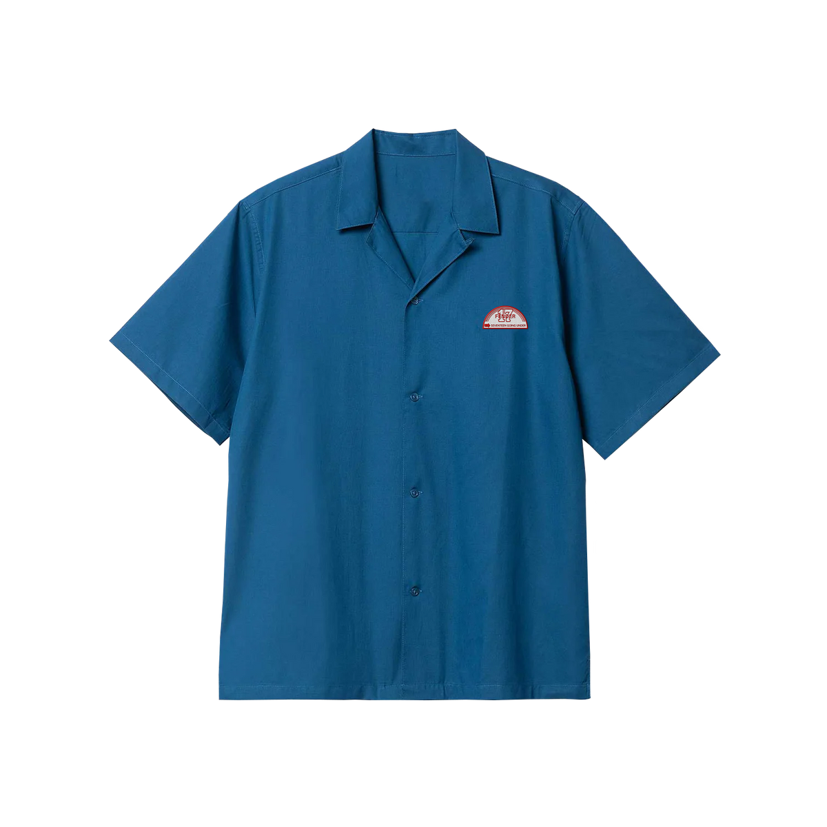 Blue Shirt with Sam Fender Badge - Sam Fender