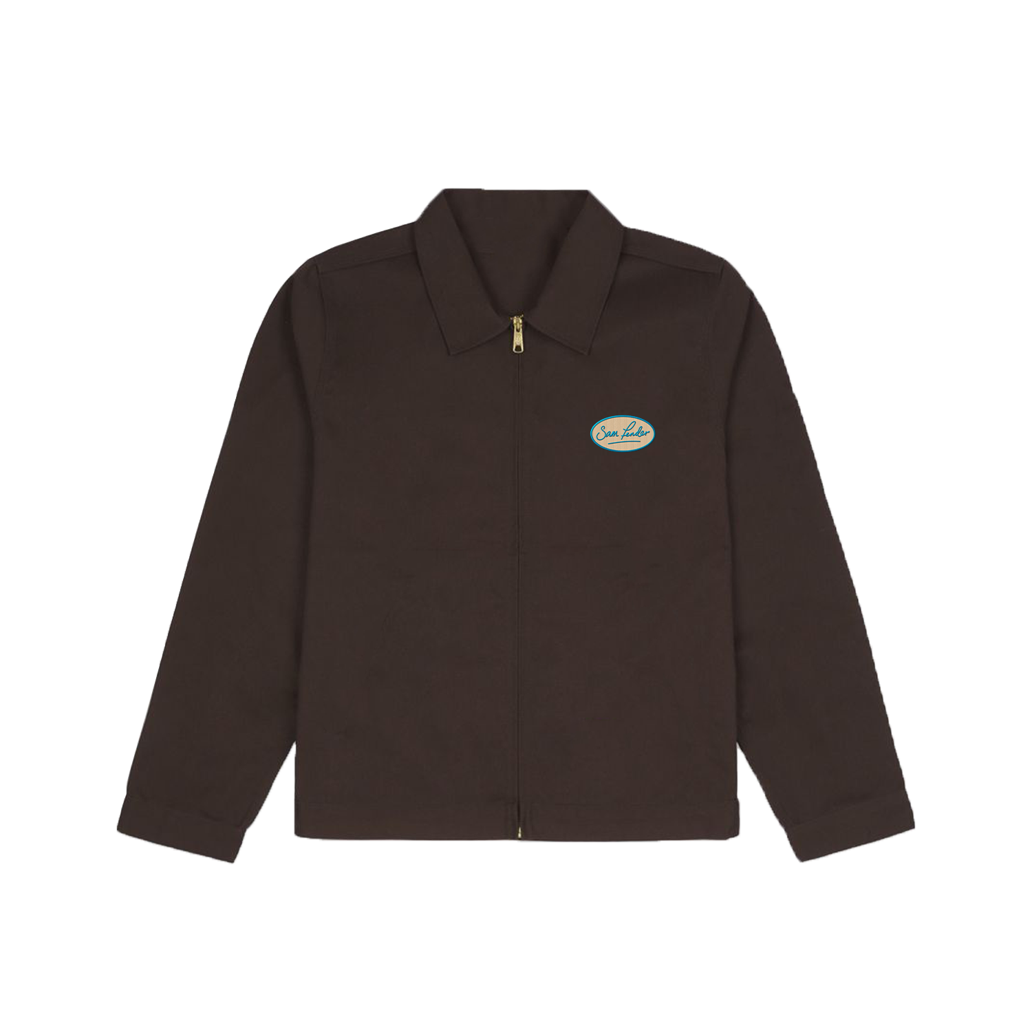 Brown Jacket with Sam Fender Badge - Sam Fender