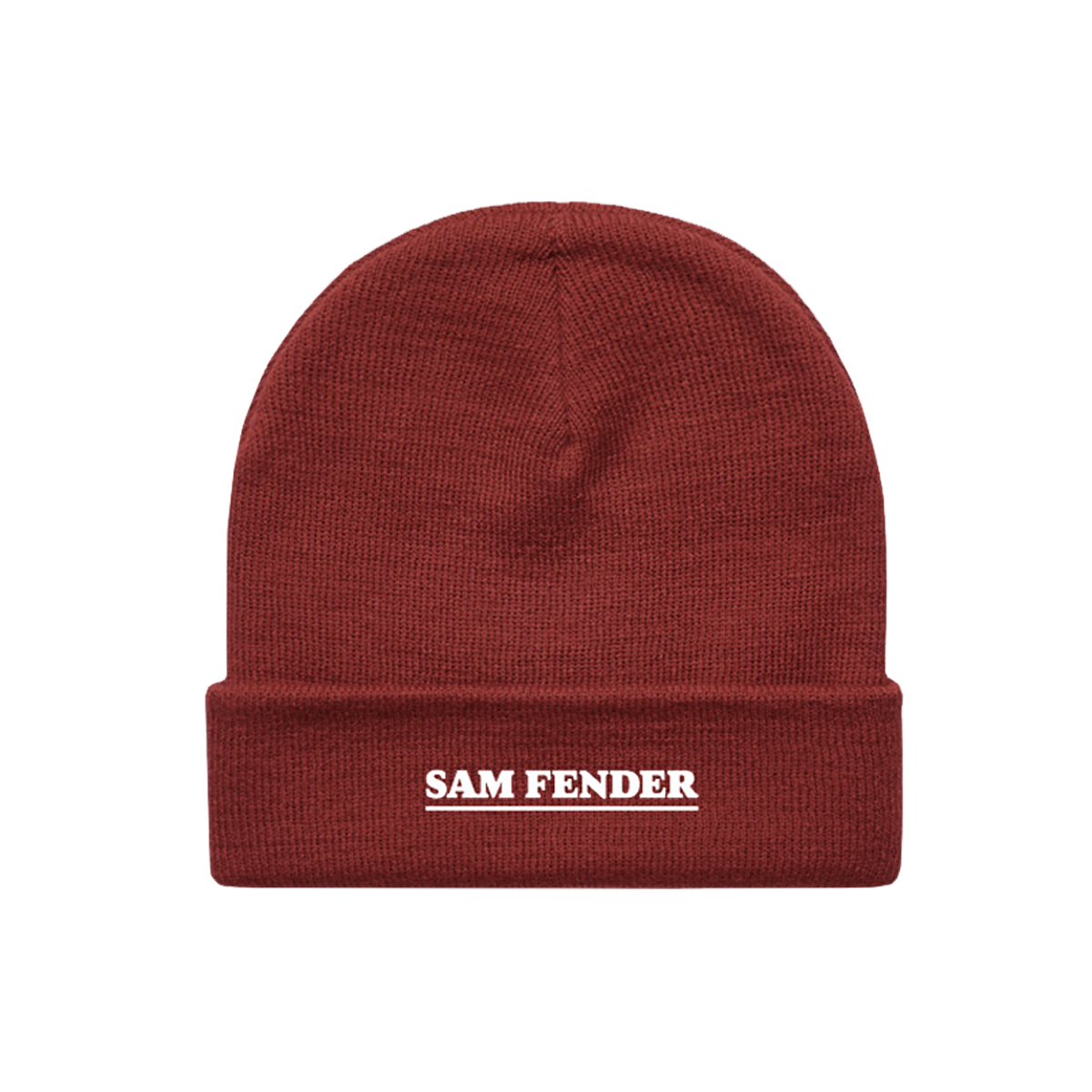 Sam Fender Red Embroidered Beanie Hat - Sam Fender